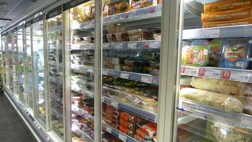 Why don't supermarkets have doors on their fridges?